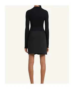 COURREGES Ribbed Mockneck Jumper - Black