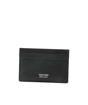 TOM FORD Logo Printed Credit Card Case - Black