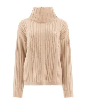 Max Mara Vitalba Turtleneck Jumper - Beige
