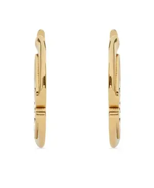 Alexander McQueen Seal Logo Detailed Hoop Earrings