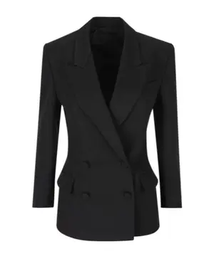 Women's Black Double Breasted Blazers