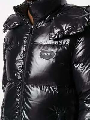 Duvetica Long-sleeved Down Jacket With Patch Detail
