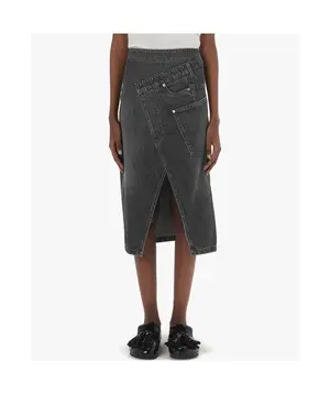 J.W.ANDERSON Jw Anderson Twisted Denim Midi Skirt
