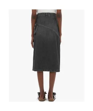 J.W.ANDERSON Jw Anderson Twisted Denim Midi Skirt