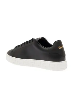 Versace Greca Lace-up Sneakers - Black