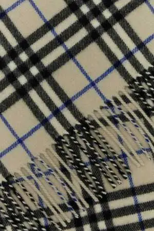 Burberry Checked Fringed Scarf