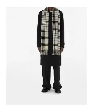 Burberry Checked Fringed Scarf