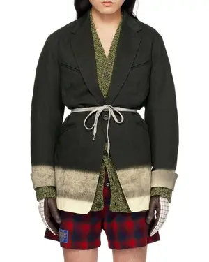 MAISON MARGIELA Pinstriped Button-up Blazer