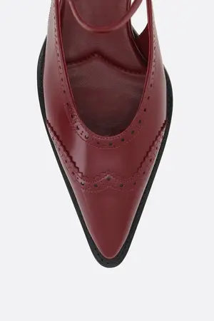 Miu Miu Pointed-toe Slingback Pumps - Red/black