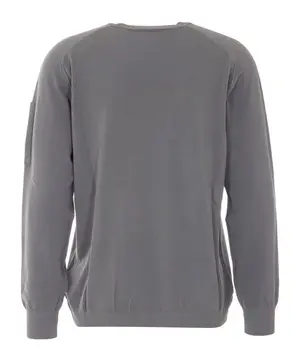 C.P. COMPANY Lens Sleeve Knitted Sweater - Gray