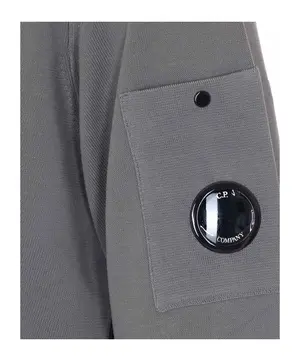 C.P. COMPANY Lens Sleeve Knitted Sweater - Gray