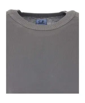 C.P. COMPANY Lens Sleeve Knitted Sweater - Gray