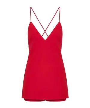 Valentino Garavani V-neck Sleeveless Mini Dress With Inner Shorts