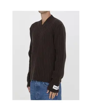 Dolce & Gabbana V-neck Knitted Jumper - Brown