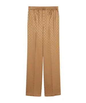 Gucci Gucci GG Jacquard Elastic Waistband Pants Camel