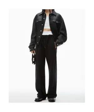 Alexander Wang Logo Decorated Stretch Sweatpants