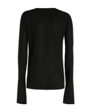 JIL SANDER Slit-cuff Detailed Crewneck Knitted Jumper