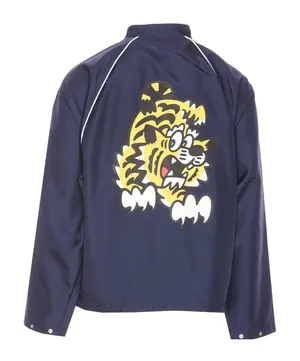 Kenzo Logo Printed Zip-up Jacket