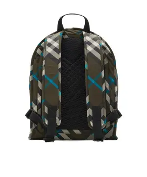 Burberry Shield Checked Zipped Backpack