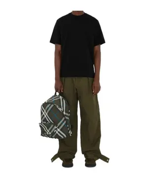 Burberry Shield Checked Zipped Backpack