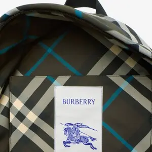 Burberry Shield Checked Zipped Backpack