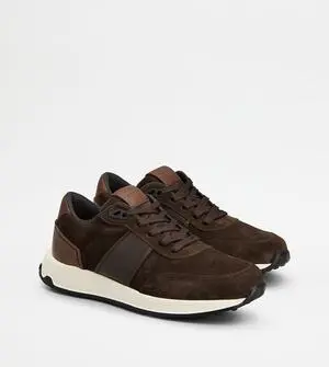 TOD'S Suede Lace-up Sneakers - Black