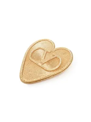 Valentino Garavani Vlogo Signature Heart-shaped Brooch