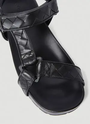Bottega Veneta Woven Leather Trip Slingback Sandals