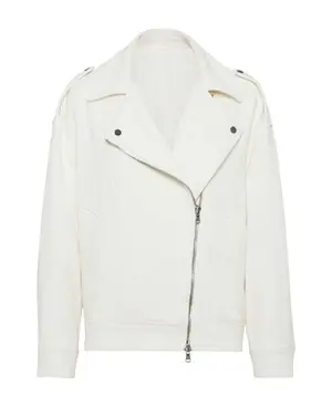 BRUNELLO CUCINELLI Brunello Cucinelli Long-Sleeved Zipped Biker Jacket