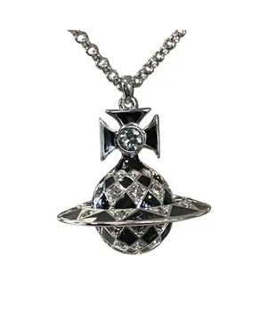 VIVIENNE WESTWOOD Saturn Pendant Necklace - Black