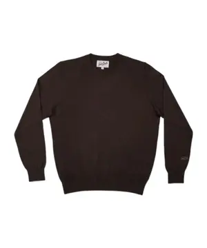 MC2 SAINT BARTH Crew Neck Long Sleeve Sweater - Dark Brown