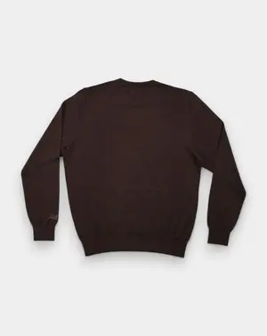 MC2 SAINT BARTH Crew Neck Long Sleeve Sweater - Dark Brown