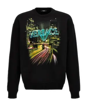 Versace Crewneck Sweatshirt With City Graphic