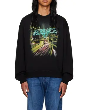 Versace Crewneck Sweatshirt With City Graphic