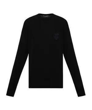 Dolce & Gabbana Dg Embroidered Crewneck Jumper - Black