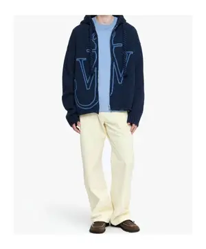 J.W.ANDERSON Anchor-logo Hooded Zip-up Cardigan