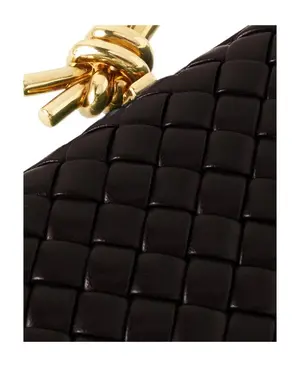 Bottega Veneta Knot Intrecciato Shoulder Bag - Brown