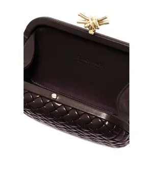 Bottega Veneta Knot Intrecciato Shoulder Bag - Brown