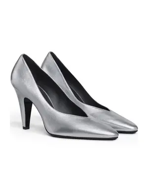 Alaïa Cone Heel Slip-on Pumps - Silver