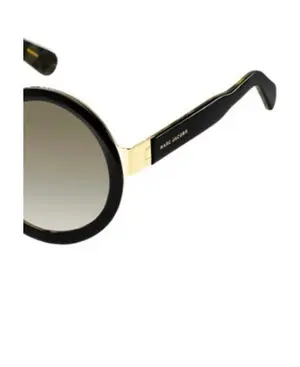 Marc Jacobs Logo Detail Round Frame Sunglasses - Black
