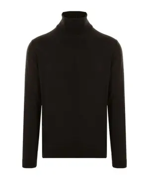 ROBERTO COLLINA Merino Turtleneck Knitwear - Black