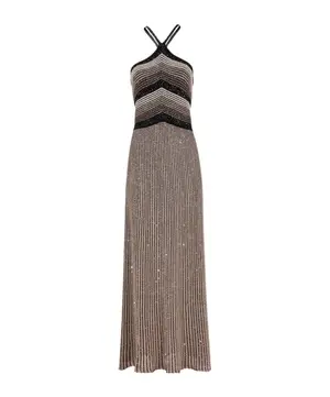 D.exterior Halterneck Maxi Dress