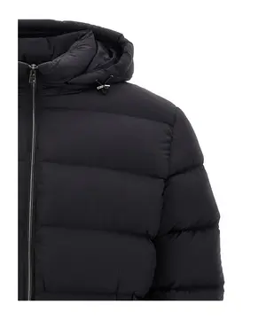 Herno Logo Plaque Padded Jacket - Black
