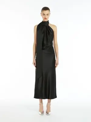 Max Mara Moli Halterneck Satin Dress