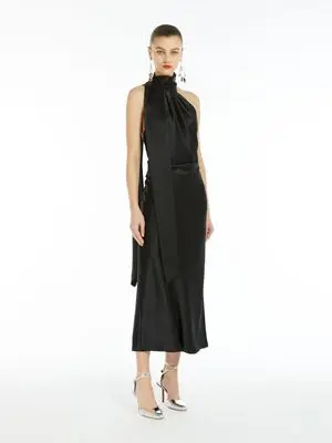 Max Mara Moli Halterneck Satin Dress