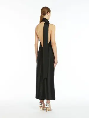 Max Mara Moli Halterneck Satin Dress