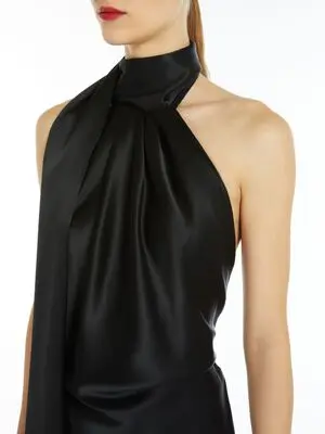 Max Mara Moli Halterneck Satin Dress