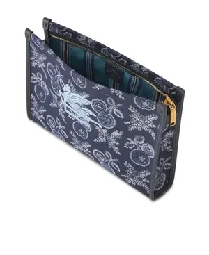 Etro Logo Embroidered Floral Jacquard Clutch Bag