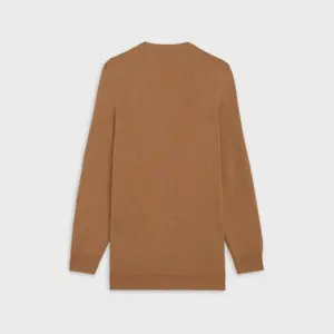 Celine Iconic Cashmere Long Cardigan With Triomphe Chain Detail