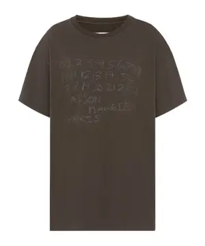 MAISON MARGIELA Numbers Printed Crewneck T-shirt